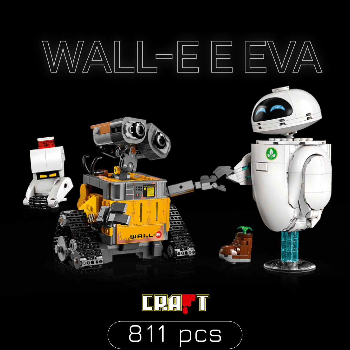 Wall-E e Eva (811 peças) – Brics Craft
